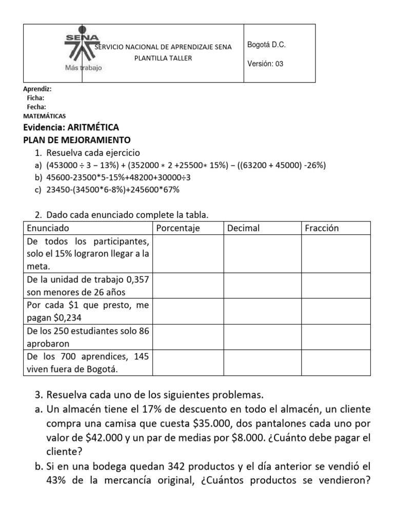 Plan de Mejoramiento Aritmã - Tica | PDF | Economía Financiera | Business