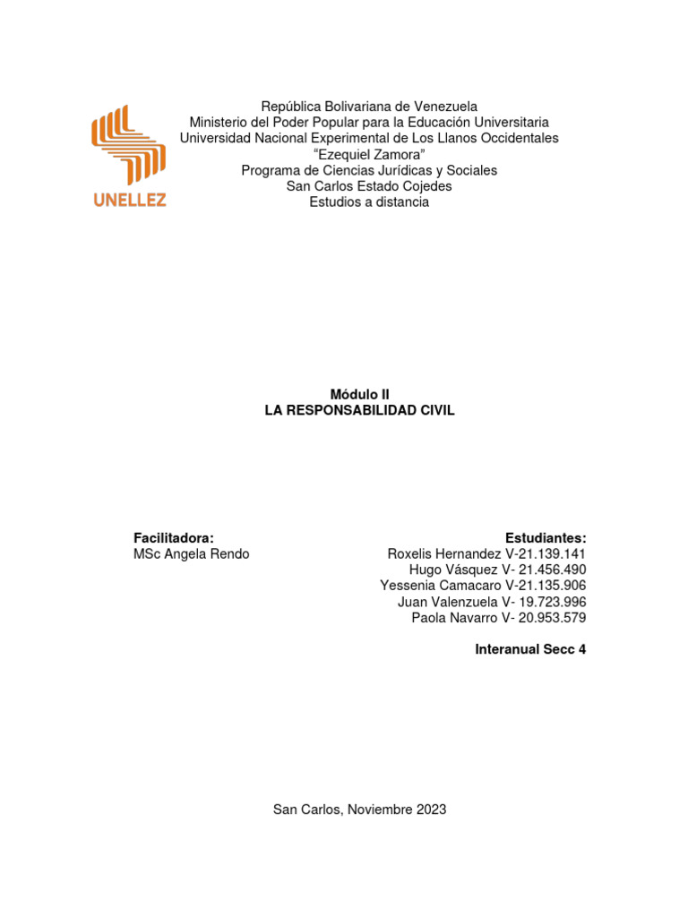 Dcii Moduloii Analisis Secc 4 | PDF | Daños y perjuicios | Intención ...