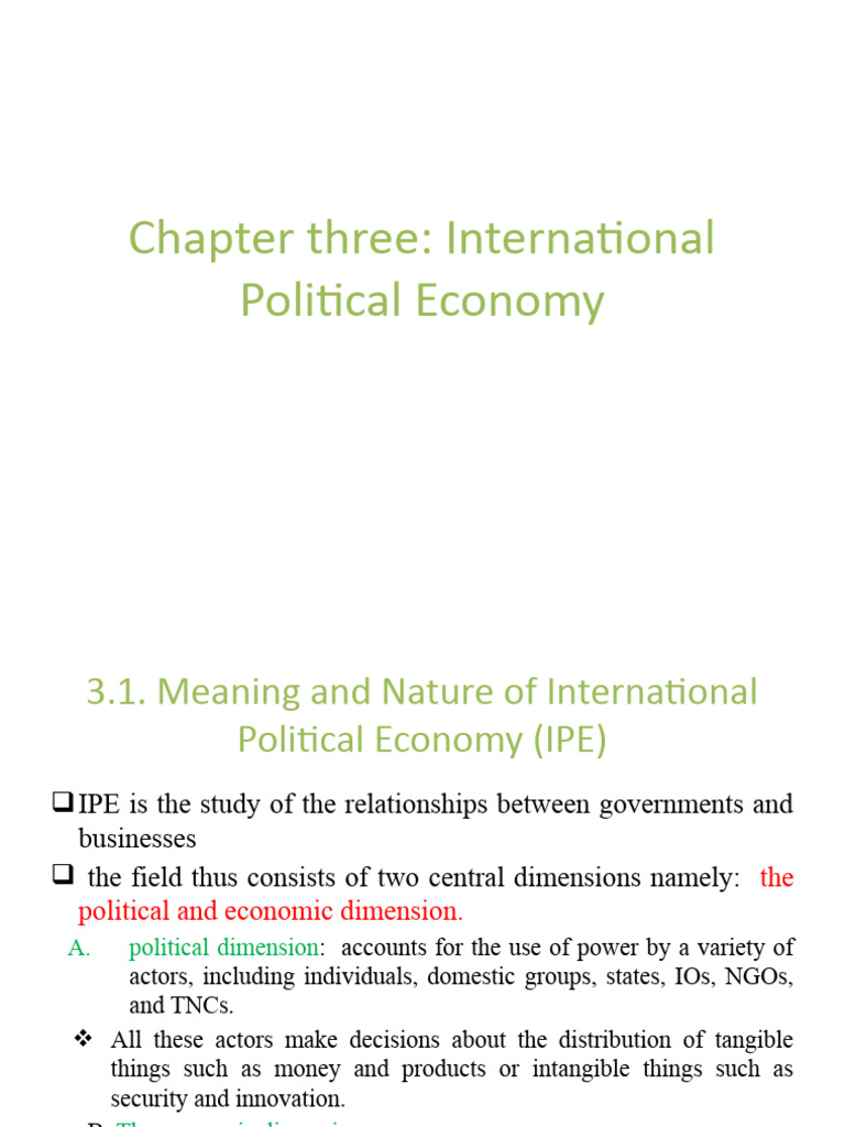 Global Trend Chapter 3 | PDF | Capitalism | Mercantilism