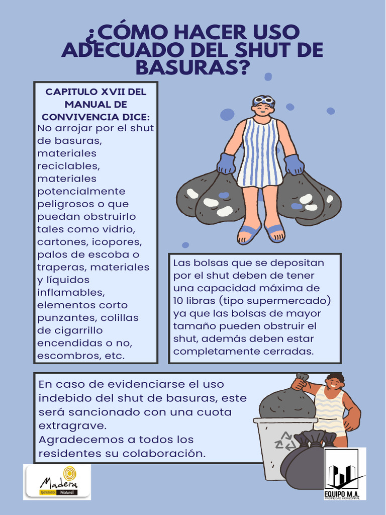 Uso Adecuado Del Shut de Basuras Mad | PDF