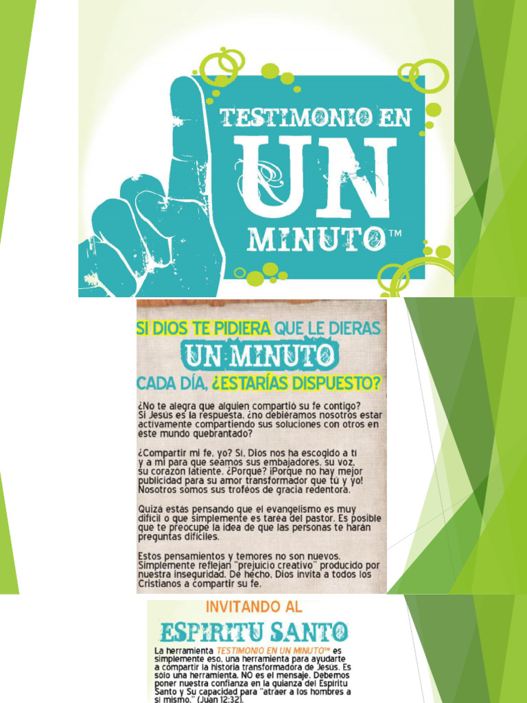 Testimonio en Un Minuto | PDF