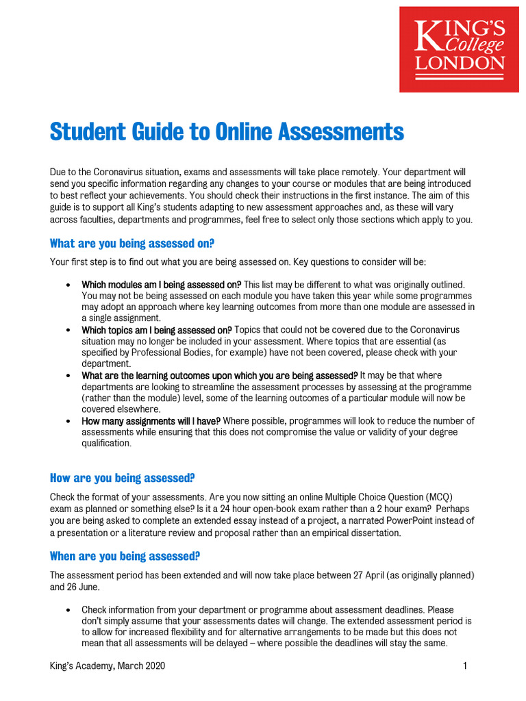 Students Online Exams Guide | PDF | Multiple Choice | Microsoft Word