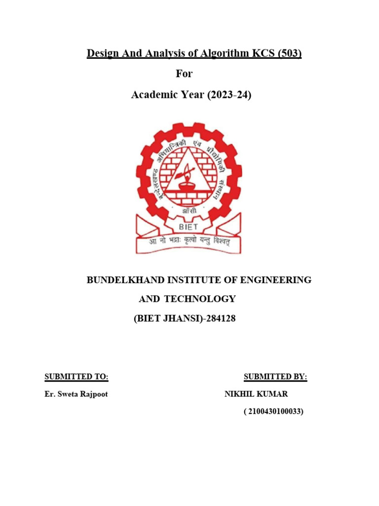 Daa Lab | Download Free PDF | Namespace | Computing