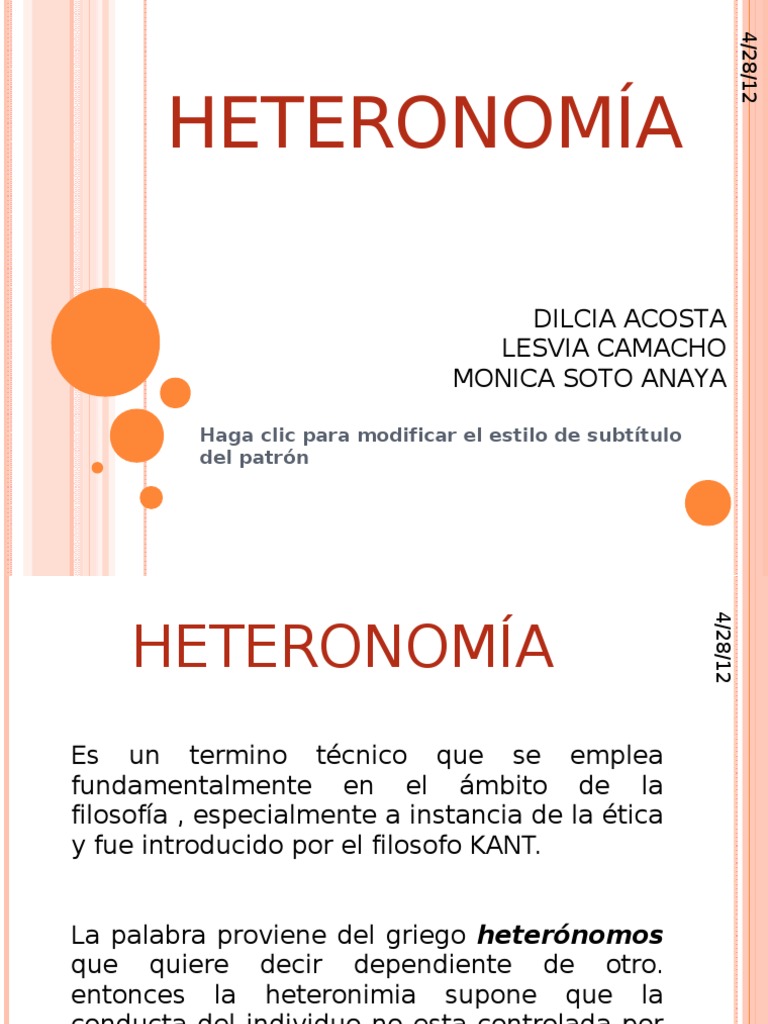 HETERONOMÍA(MONICA) | Moralidad | Immanuel Kant
