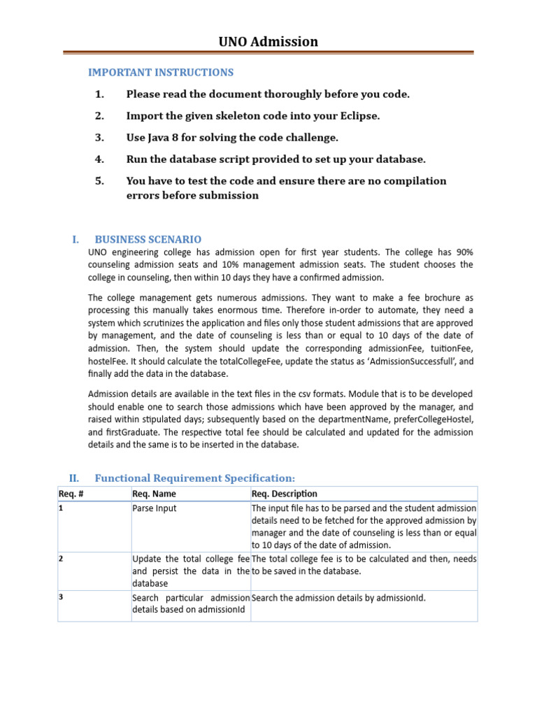 UNOAdmission Description | PDF | Databases | Boolean Data Type
