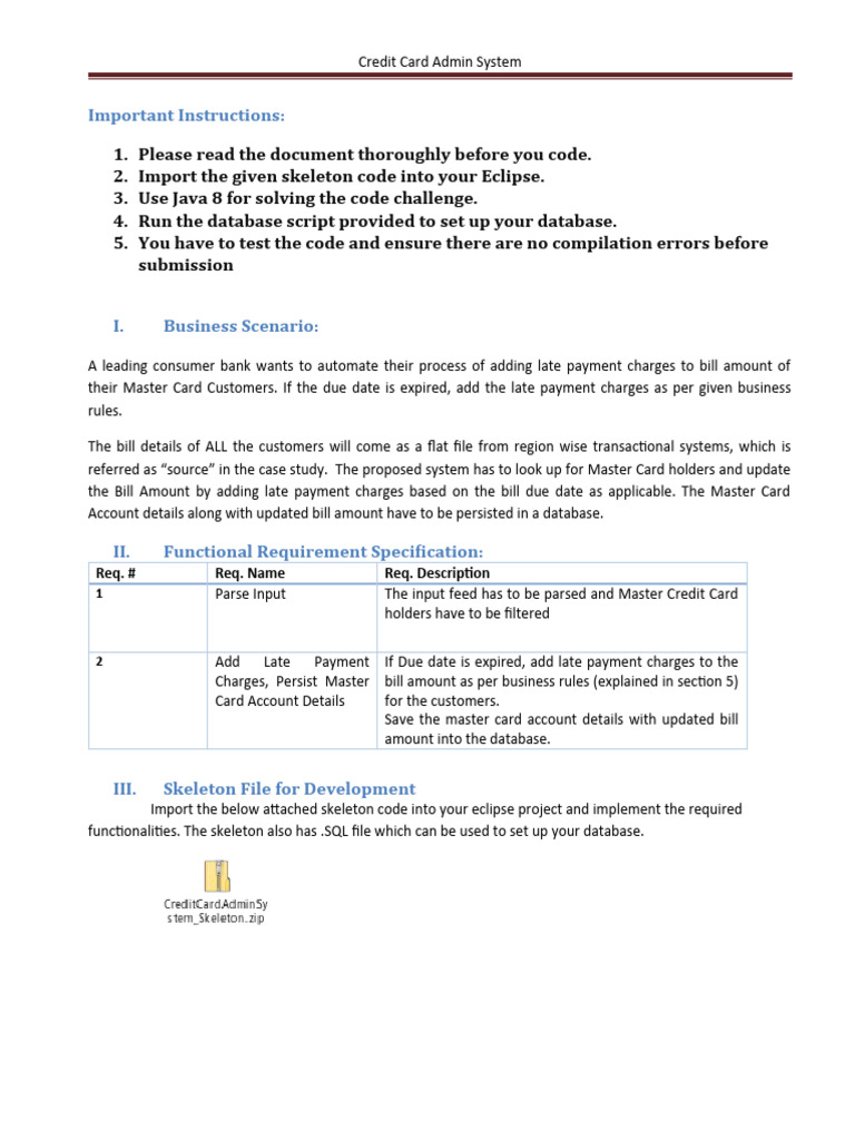 Credit Card Admin System | PDF | Method (Computer Programming) | Databases