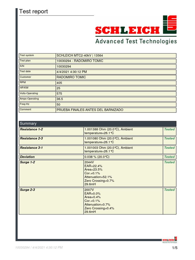 Resis Surge Aislamiento | PDF | Electrical Resistance And Conductance | Electronic Engineering