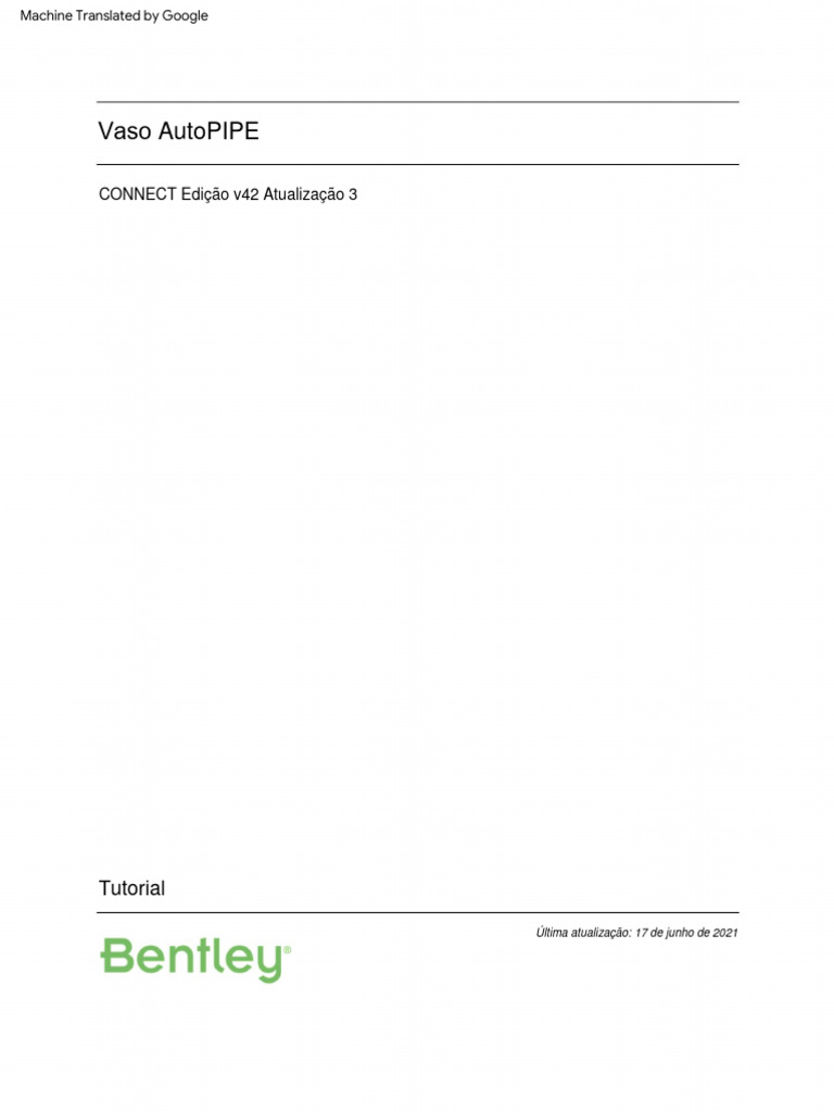 AutoPIPE Vessel Connect Tutorial (PT) | PDF
