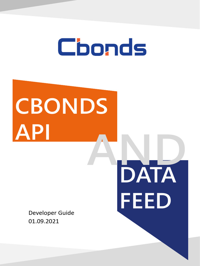 API Docs Eng-CBonds | PDF | Web Service | World Wide Web