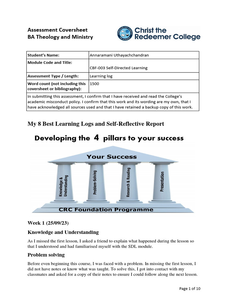 Learning Log Final | PDF