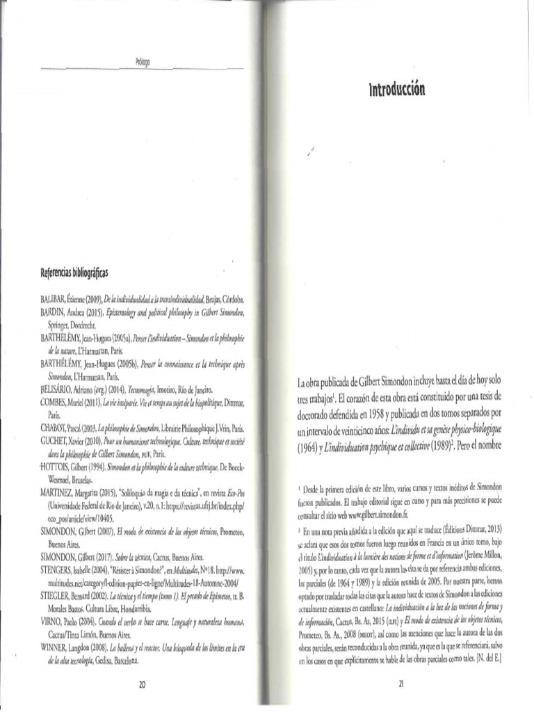 Muriel Combes. Simondon. Una Filosofía de Los Transindividual (Intro ...