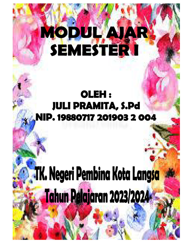 Modul Ajar Semester 1 Ta 2023-2024 | PDF