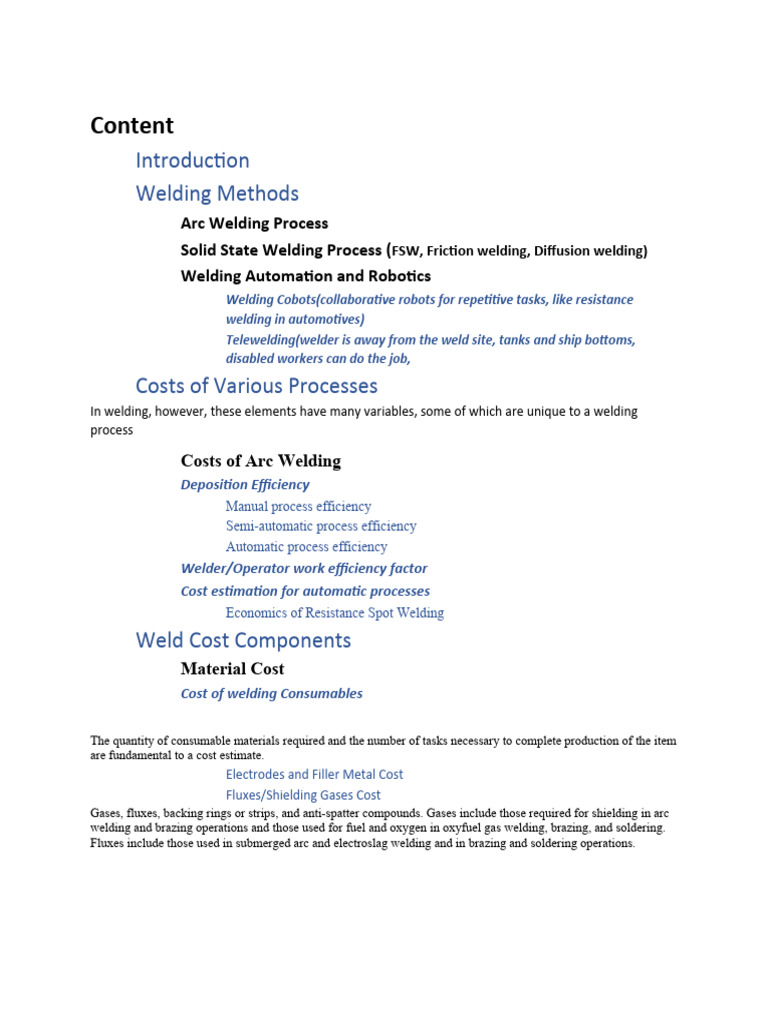 Welding Cost Estimation Strategies | PDF | Welding | Construction