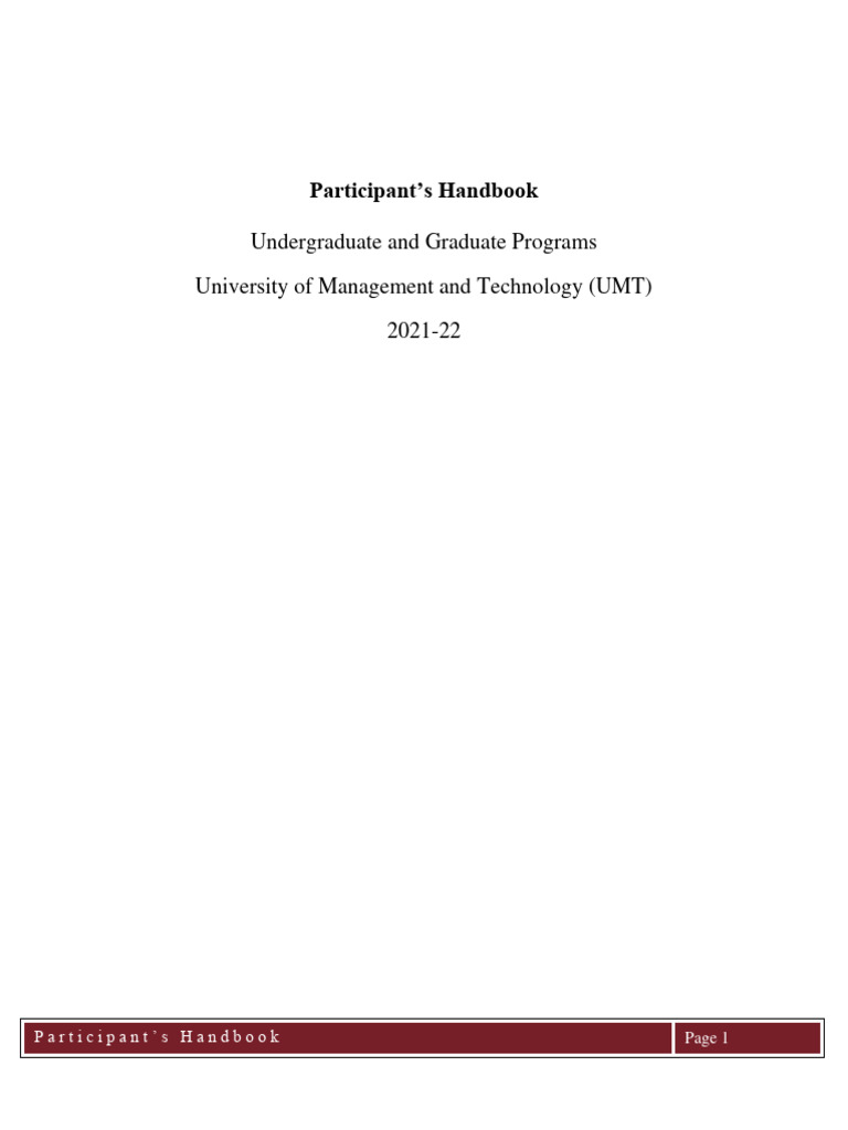 Undergraduate and Graduate Programs University of Management and ...