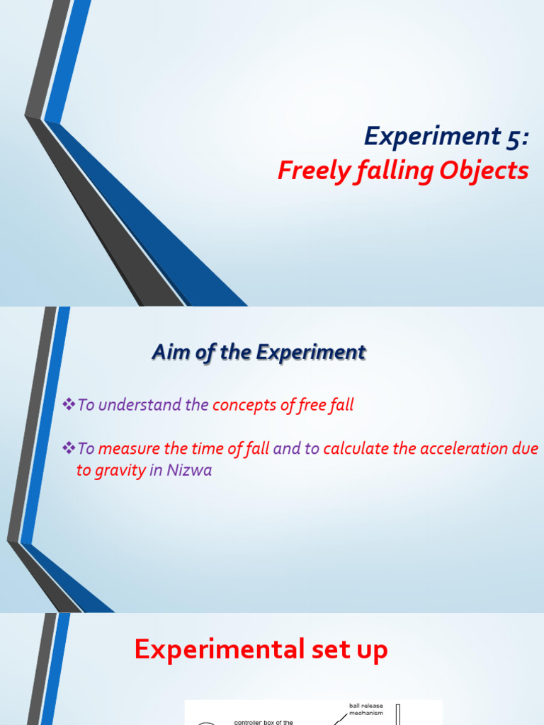 Experment 5 - Free Fall | PDF