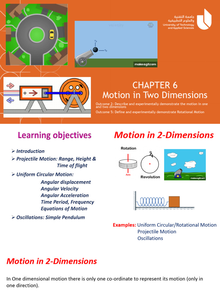 Topic 6 - Motion in Two Dimensions | PDF
