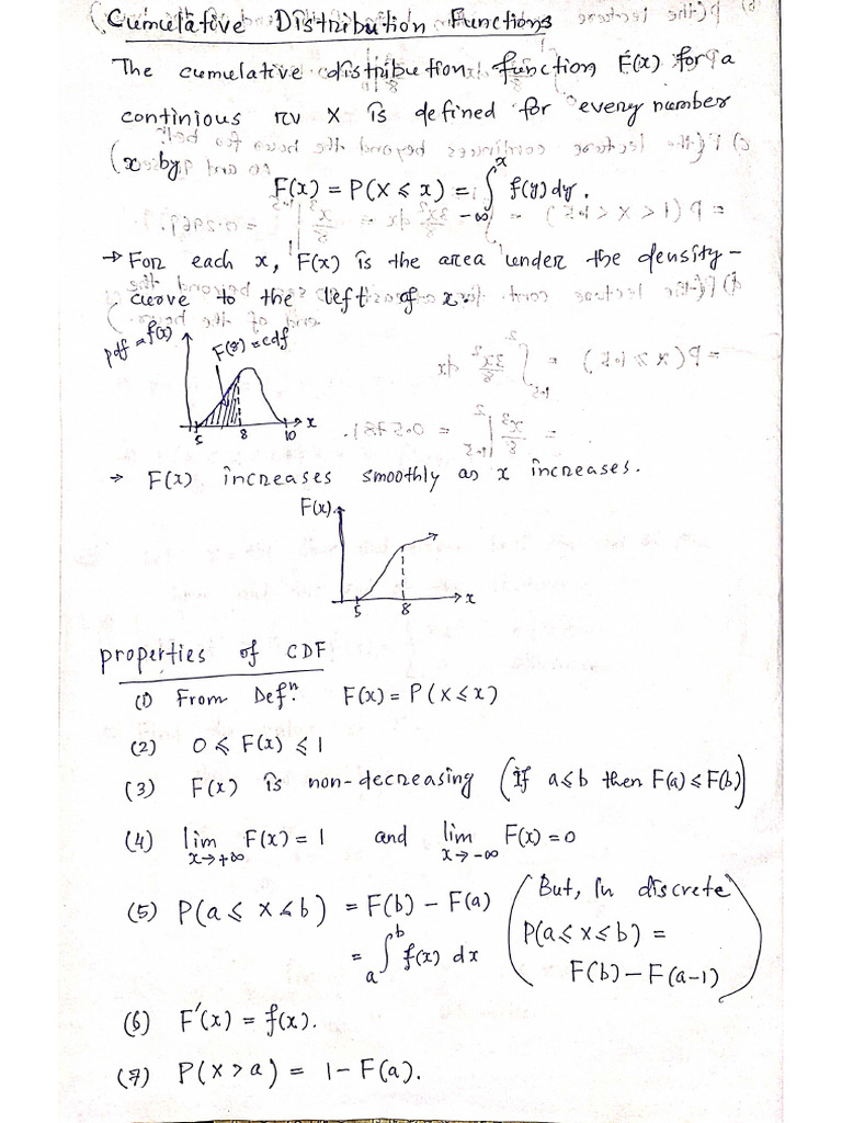 PS Notes 4.2 - CDF | PDF