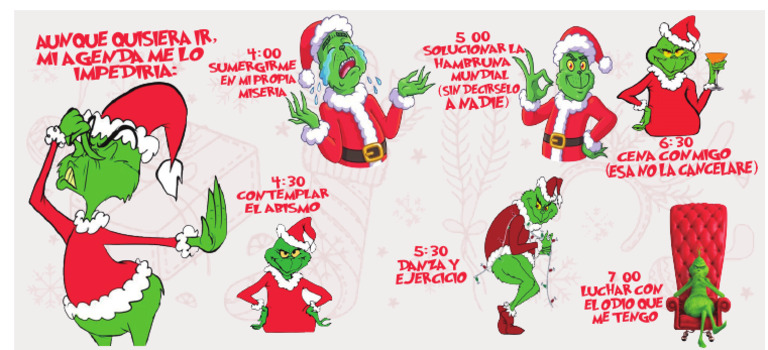 Agenda del Grinch: Rutina y Reflexiones | PDF