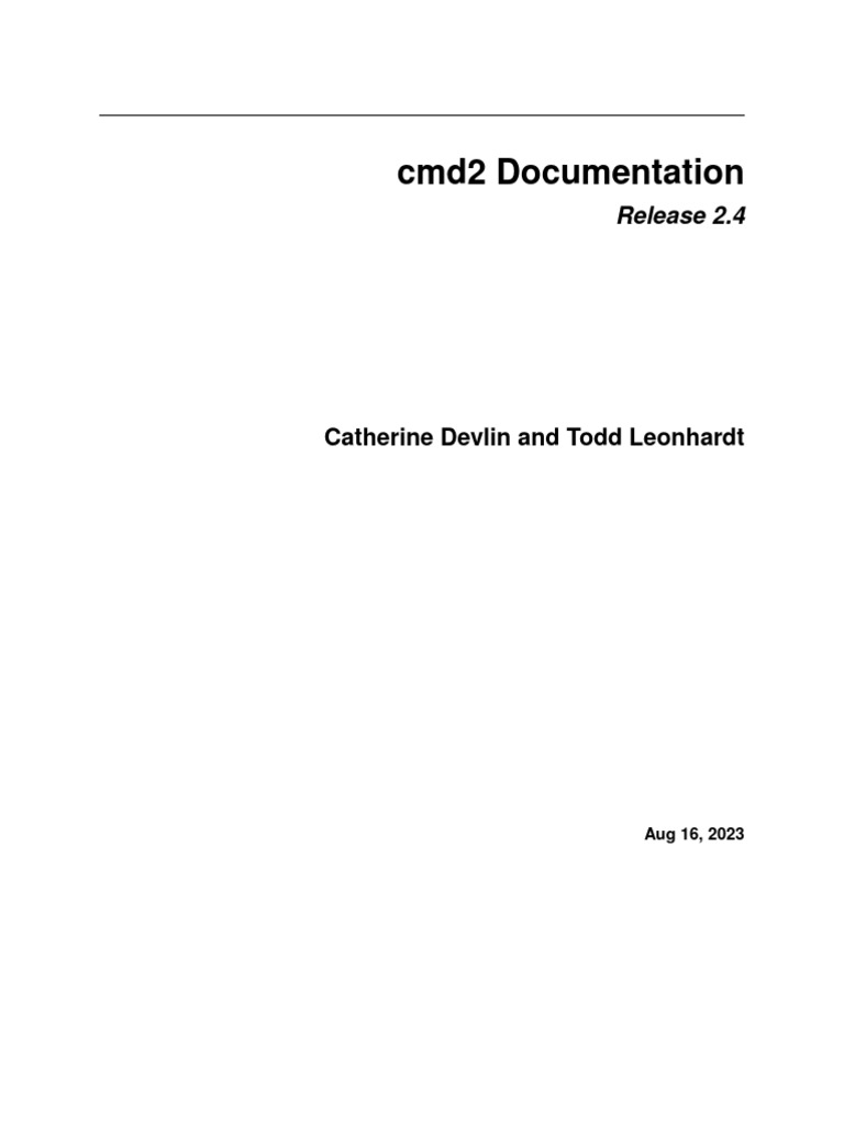 CMD 2 | PDF