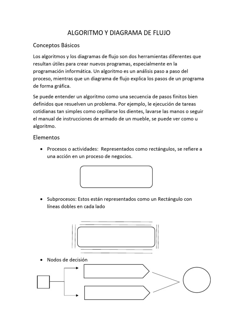 Algoritmo y Diagrama de Flujo | PDF | Computadoras