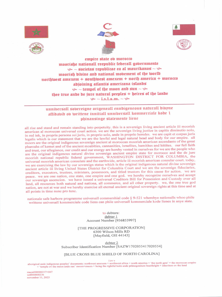 document number wtf000000236 universal sovereigne original indigenous ...