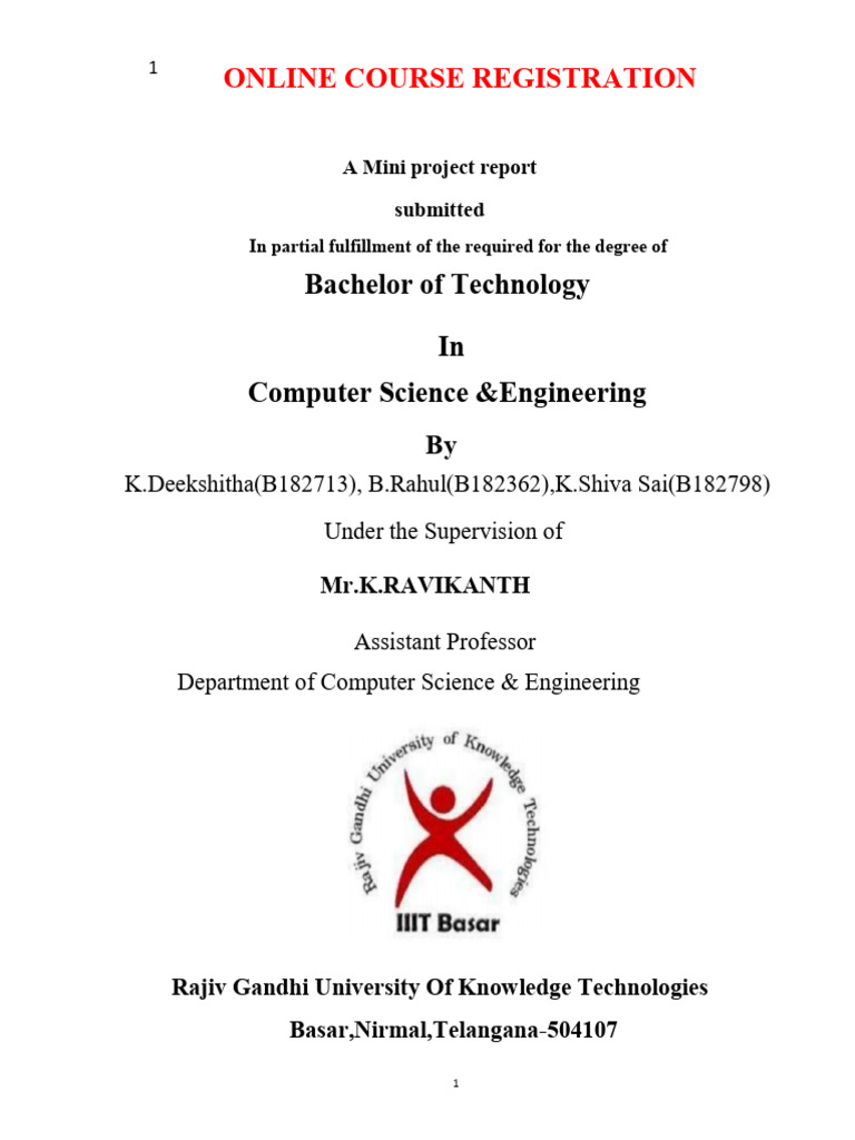 Online Course Registration | PDF | Educational Technology | Usability