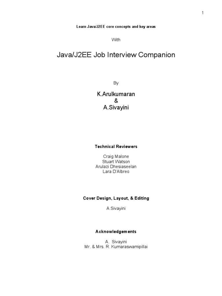 Arun Kumar - Java 5 - J2EE Interviews Questions and Answers | PDF | Inheritance (Object Oriented ...