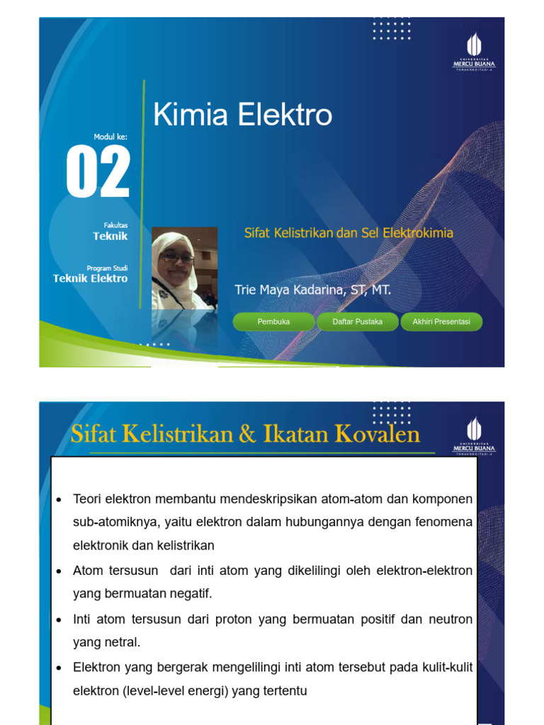 PPT Modul 2 Kimia Elektro | PDF