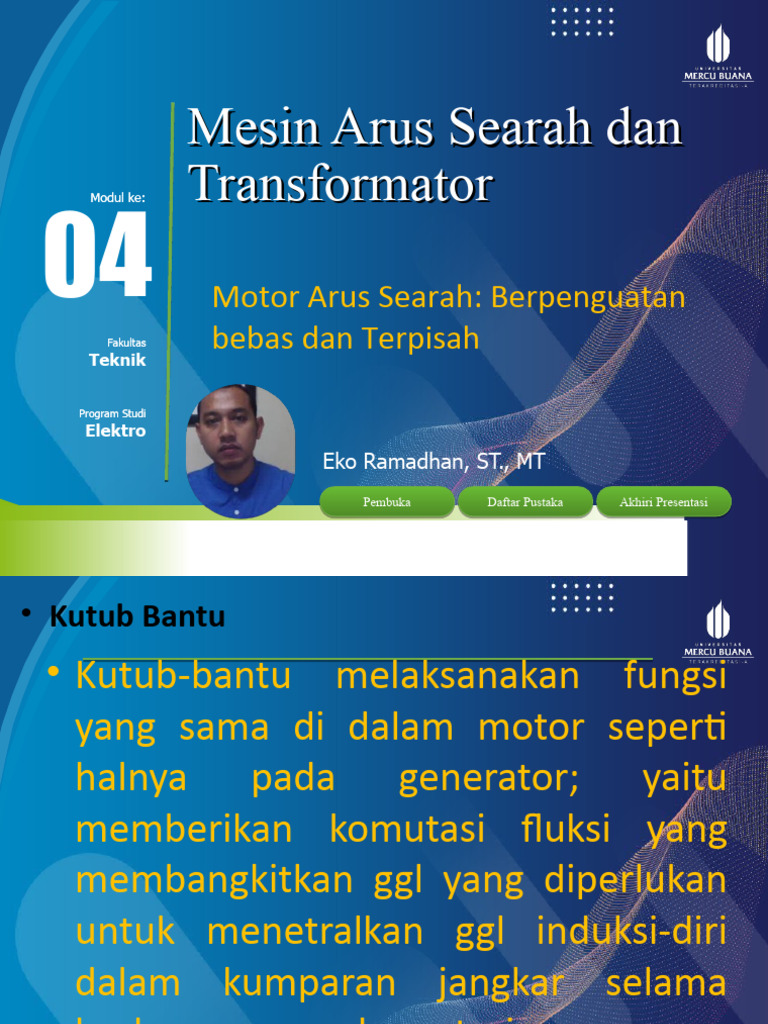 Modul 4 - Mesin Arus Searah Dan Transformator - 2021 | PDF