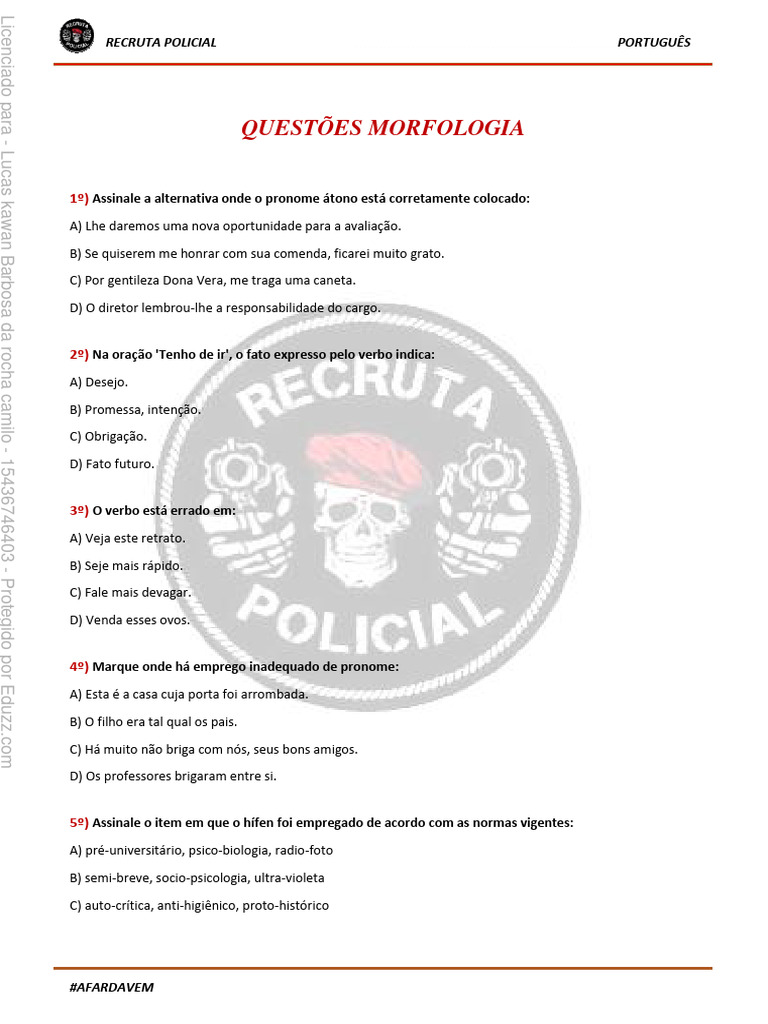 Morfologia PDF | PDF | Morfologia linguística | Linguística Morfologia PDF | PDF | Morfologia linguística | Linguística
