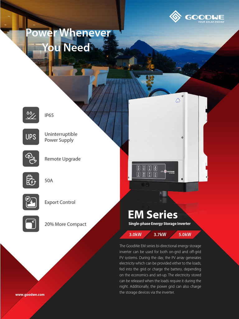 GoodWe EM Series Inverter Overview | PDF | Power Inverter | Electrical Grid