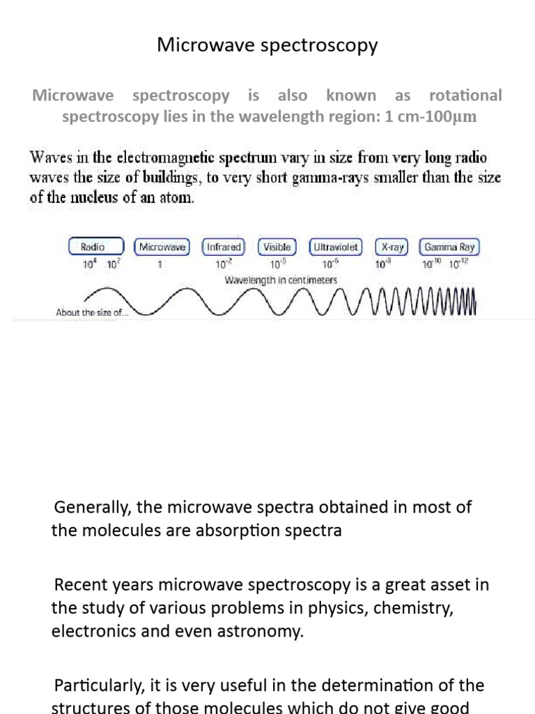 Microwave Spectroscopy Overview | PDF | Spectroscopy | Molecular Physics