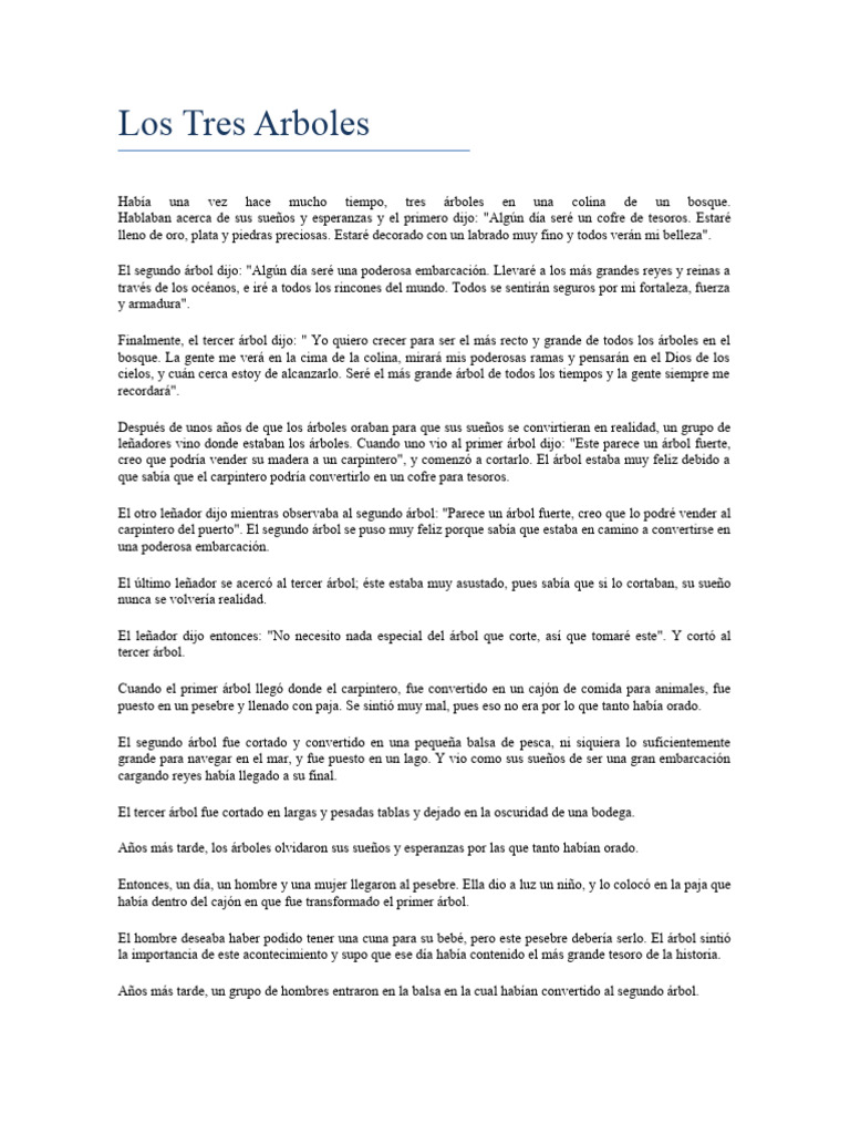 Los Tres Arboles | PDF | Ciencias sociales | Libros para adolescentes