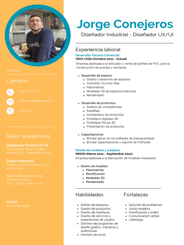 CV de Jorge Conejeros - Diseñador UX/UI | PDF | Diseño | Informática