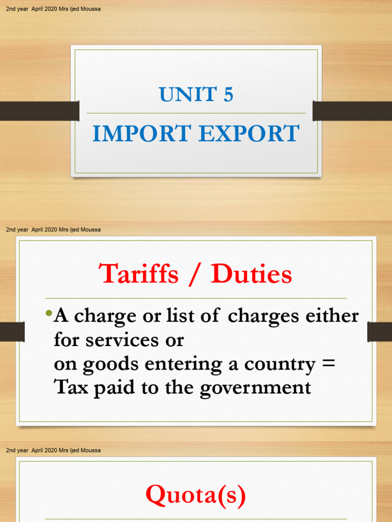 UNIT Answer Keys | PDF | Protectionism | Non Tariff Barriers To Trade