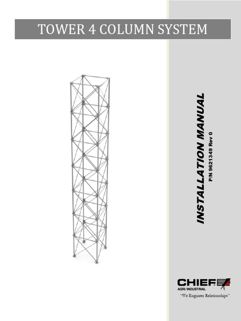Four Column Tower Manual | PDF | Safety | Nut (Hardware)