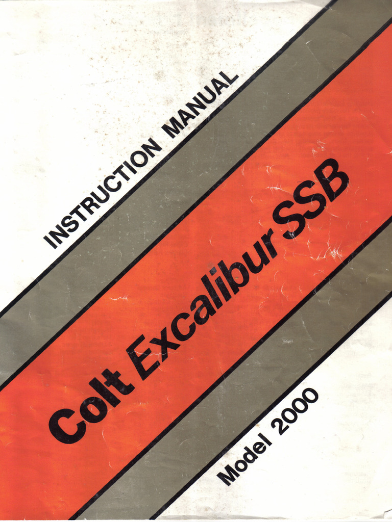 Colt Excalibur SSB 2000 | PDF
