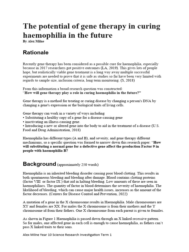 Science Draft | PDF | Haemophilia | Gene Therapy