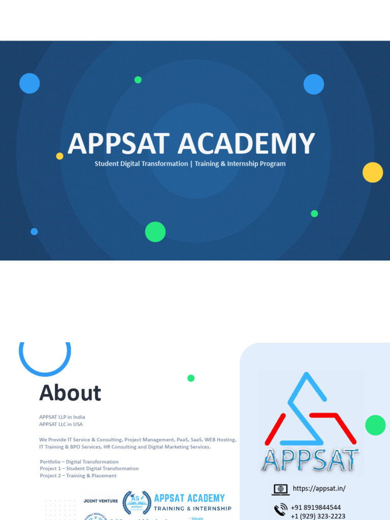 APPSAT - Training & Internship Program | PDF