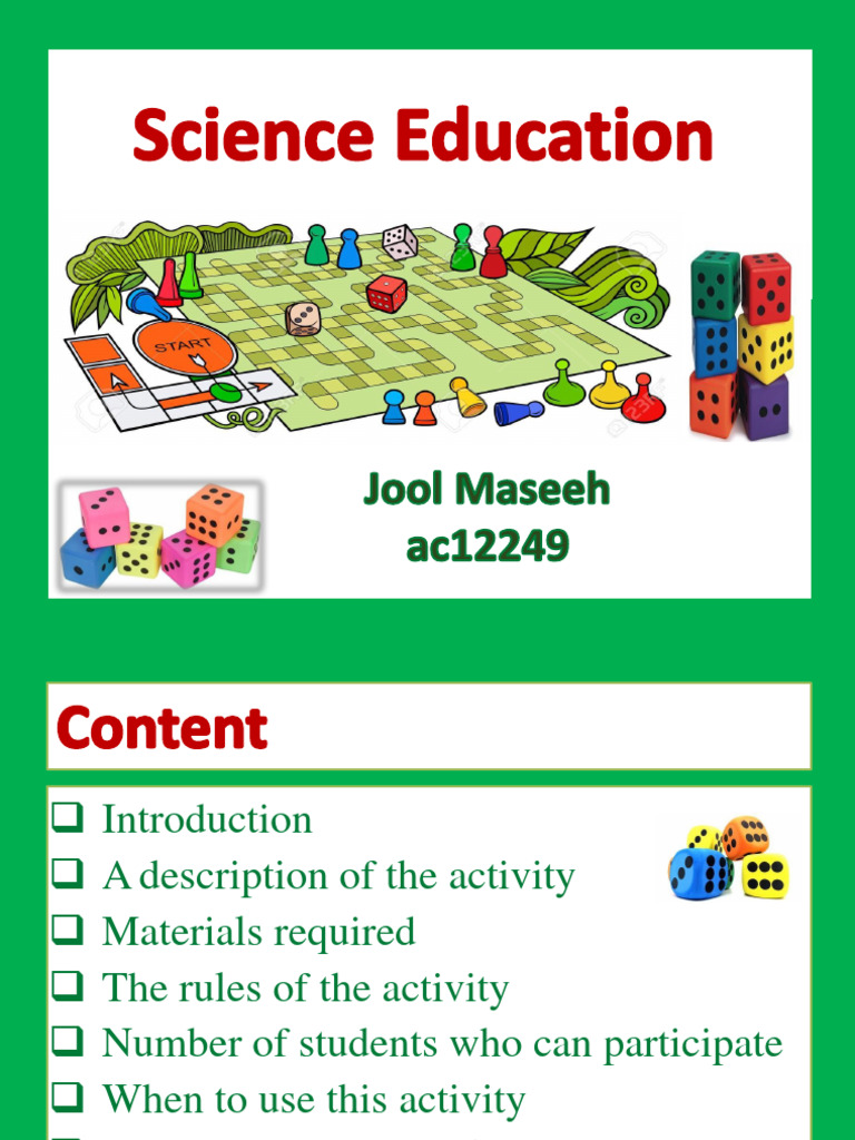 Jool Maseeh Science Education Activity | PDF | Cognition | Learning