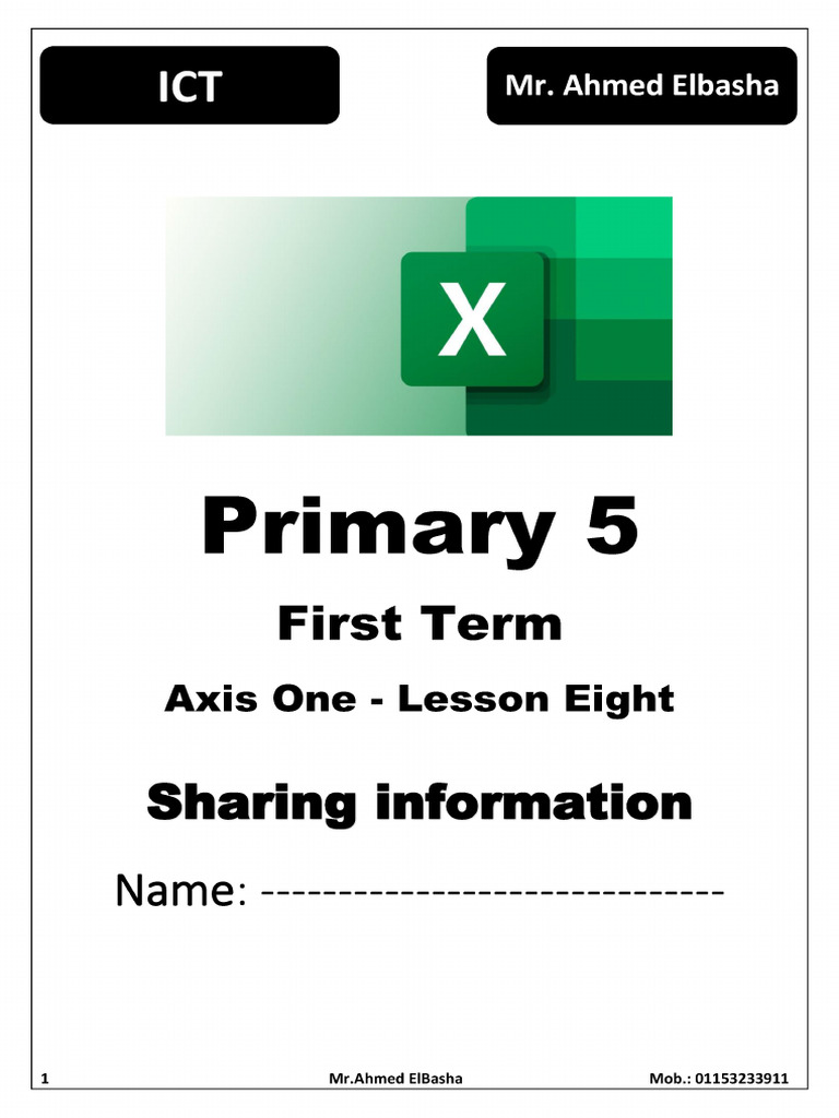 Grade 5 - ICT - Axis 1 Lesson 8 2023 | PDF