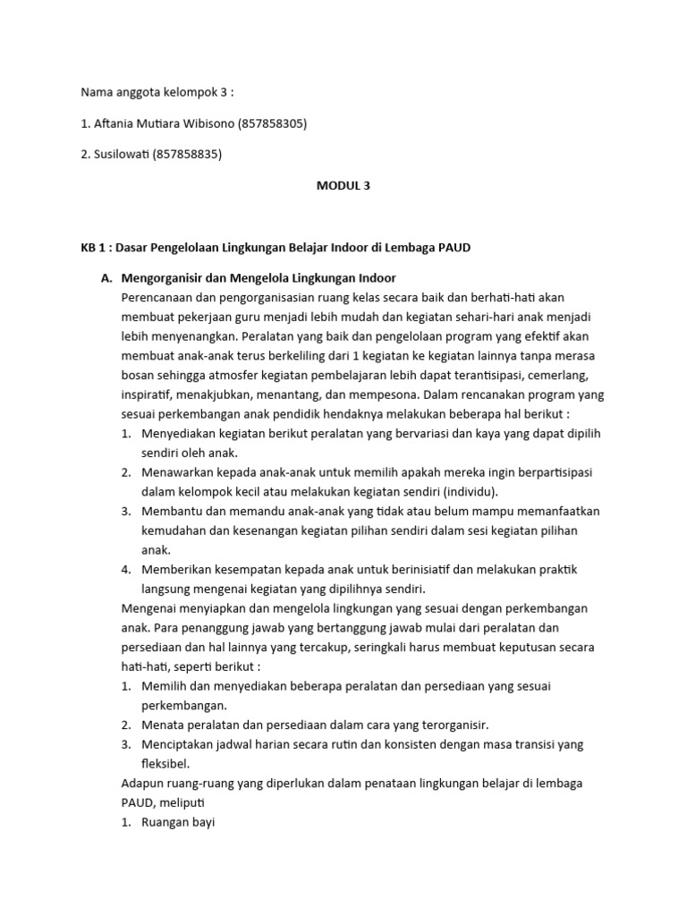 Resume Modul 3 | PDF | Karier & Perkembangan