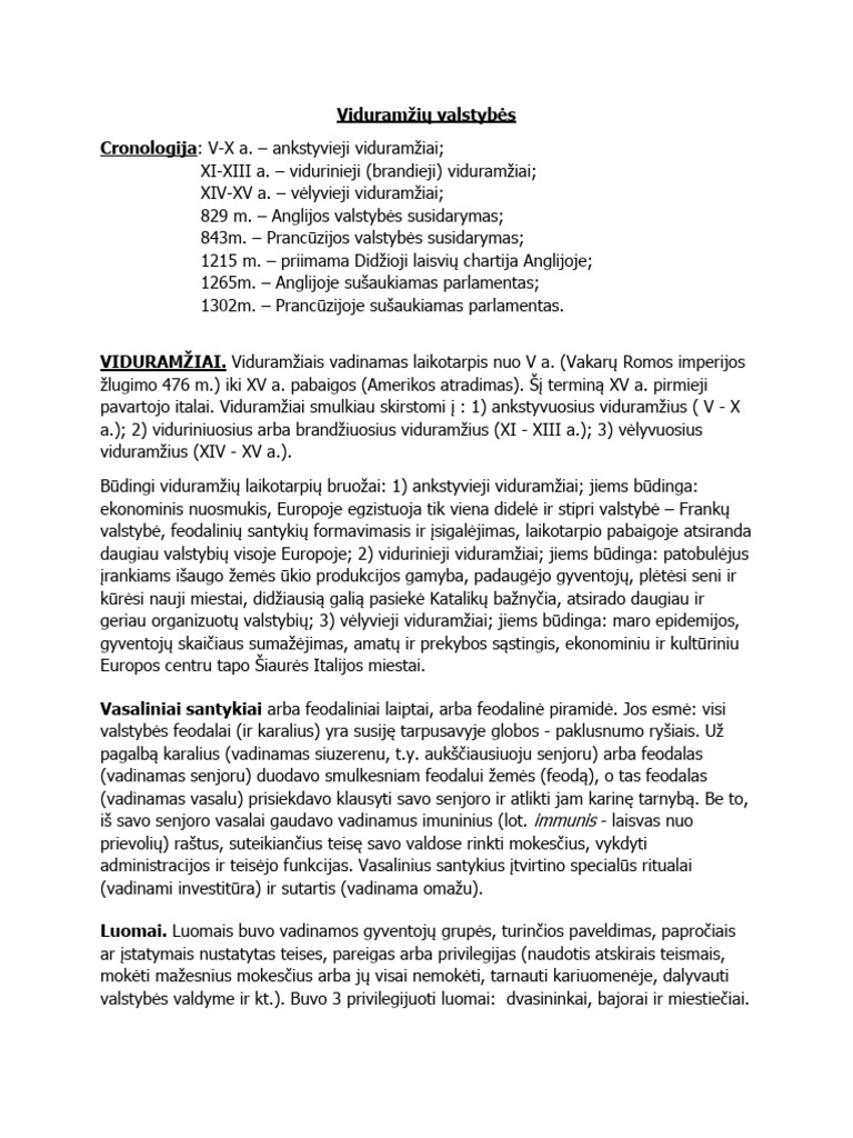 Viduramziu Valstybes | PDF