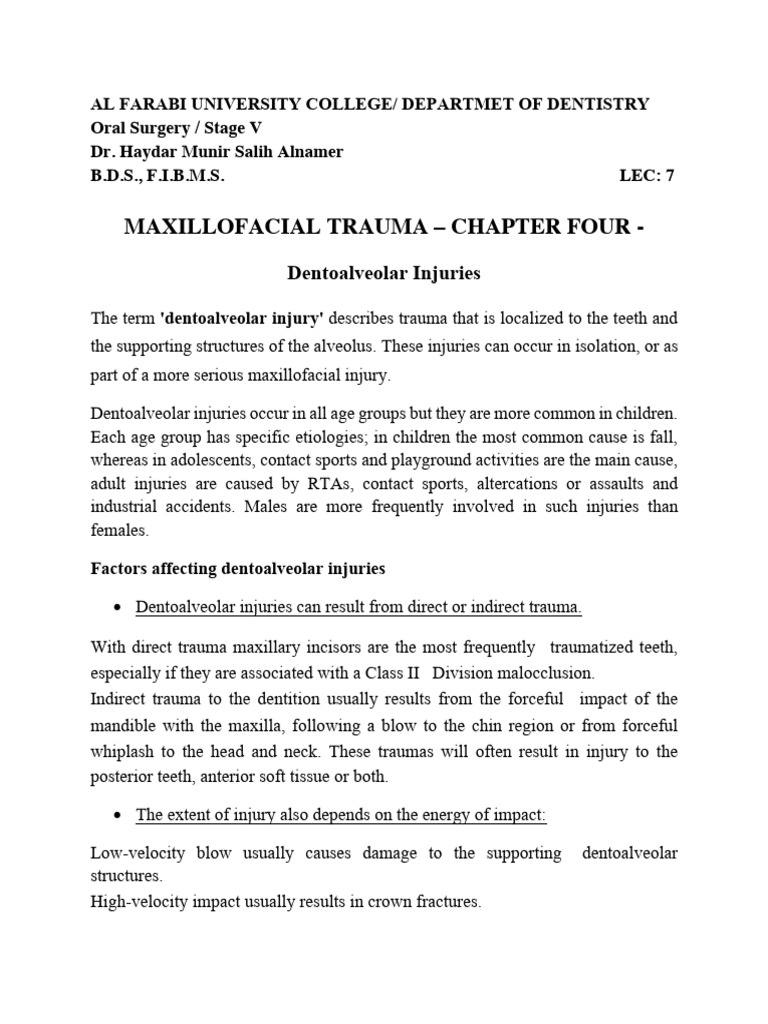 Lec 7 Trauma | PDF Lec 7 Trauma | PDF