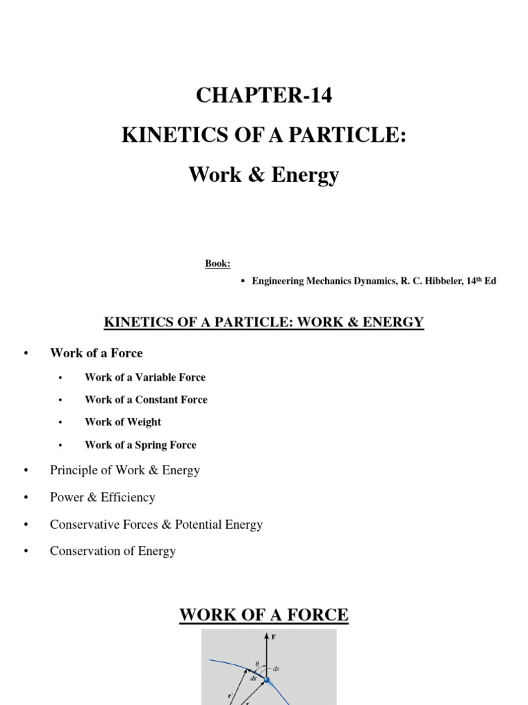 Chapter 14 Kinetics of Particle--Work Energy | PDF | Force | Euclidean ...