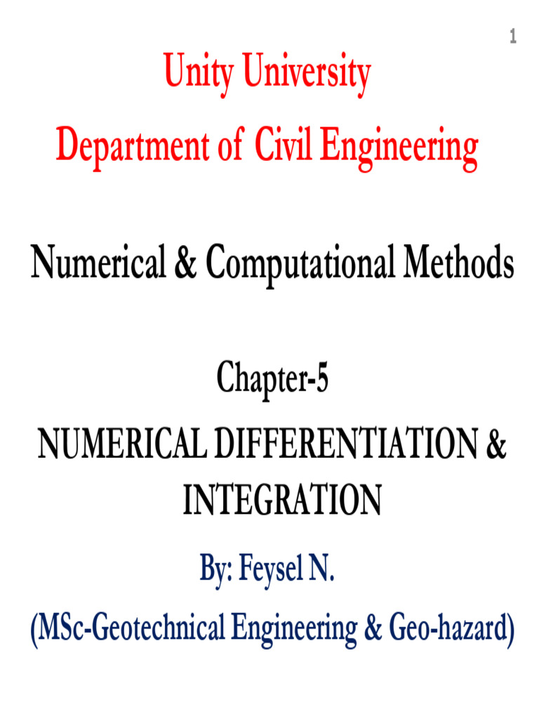 Chapter-5-Numerical Differentiation and Integration | PDF