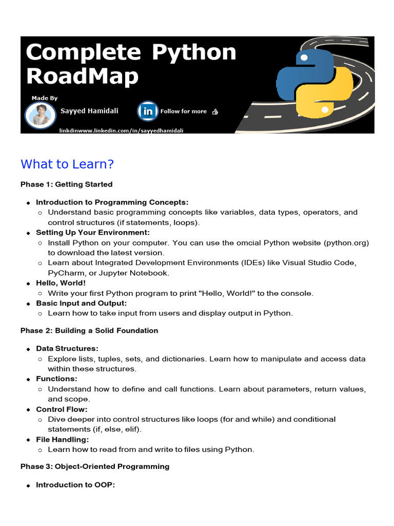 Python RoadMap | PDF