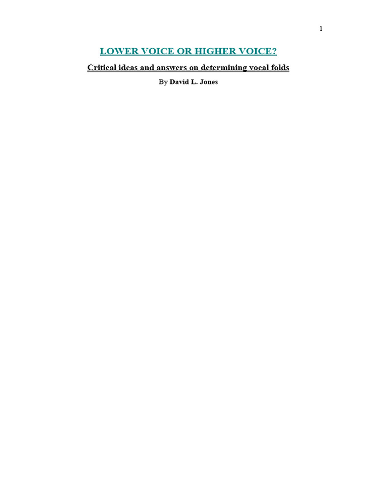 Vocal Fach | PDF | Singing | Human Voice