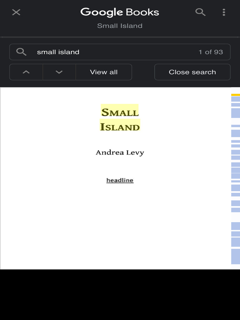 Small Island Book Overview | PDF