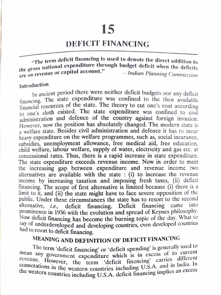 Deficit Financing | PDF